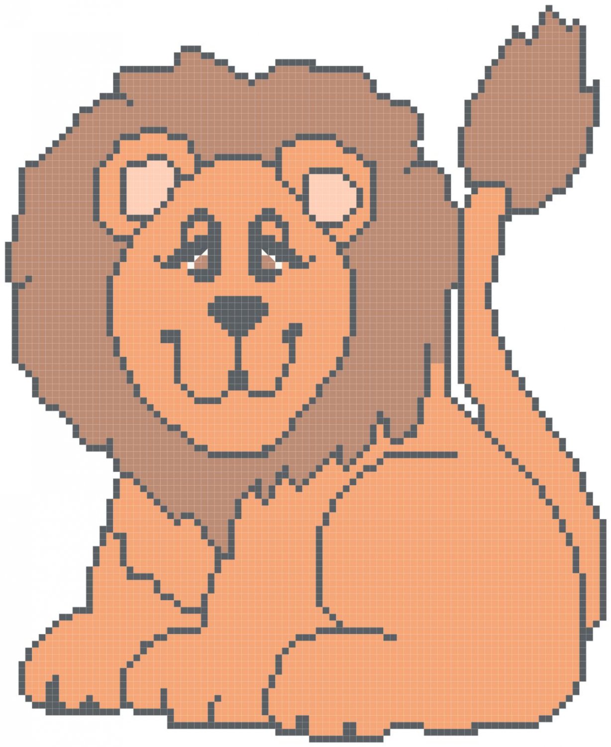 Sleepy Lion Pattern Chart Graph