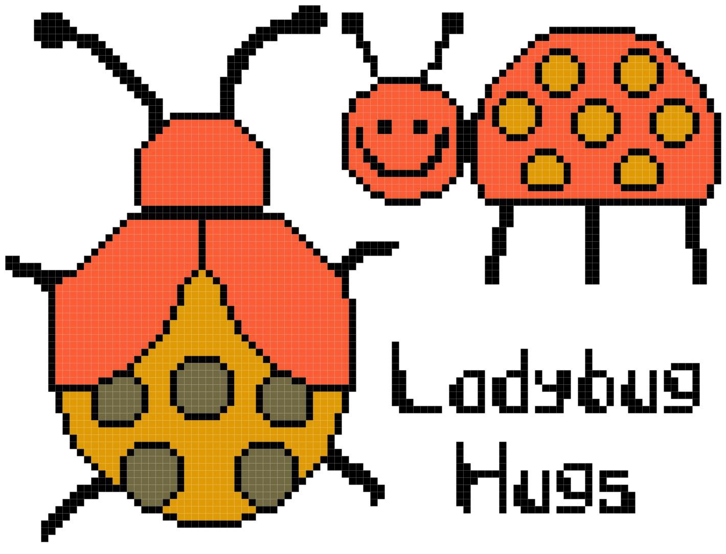 Ladybug Hugs Pattern Chart Graph
