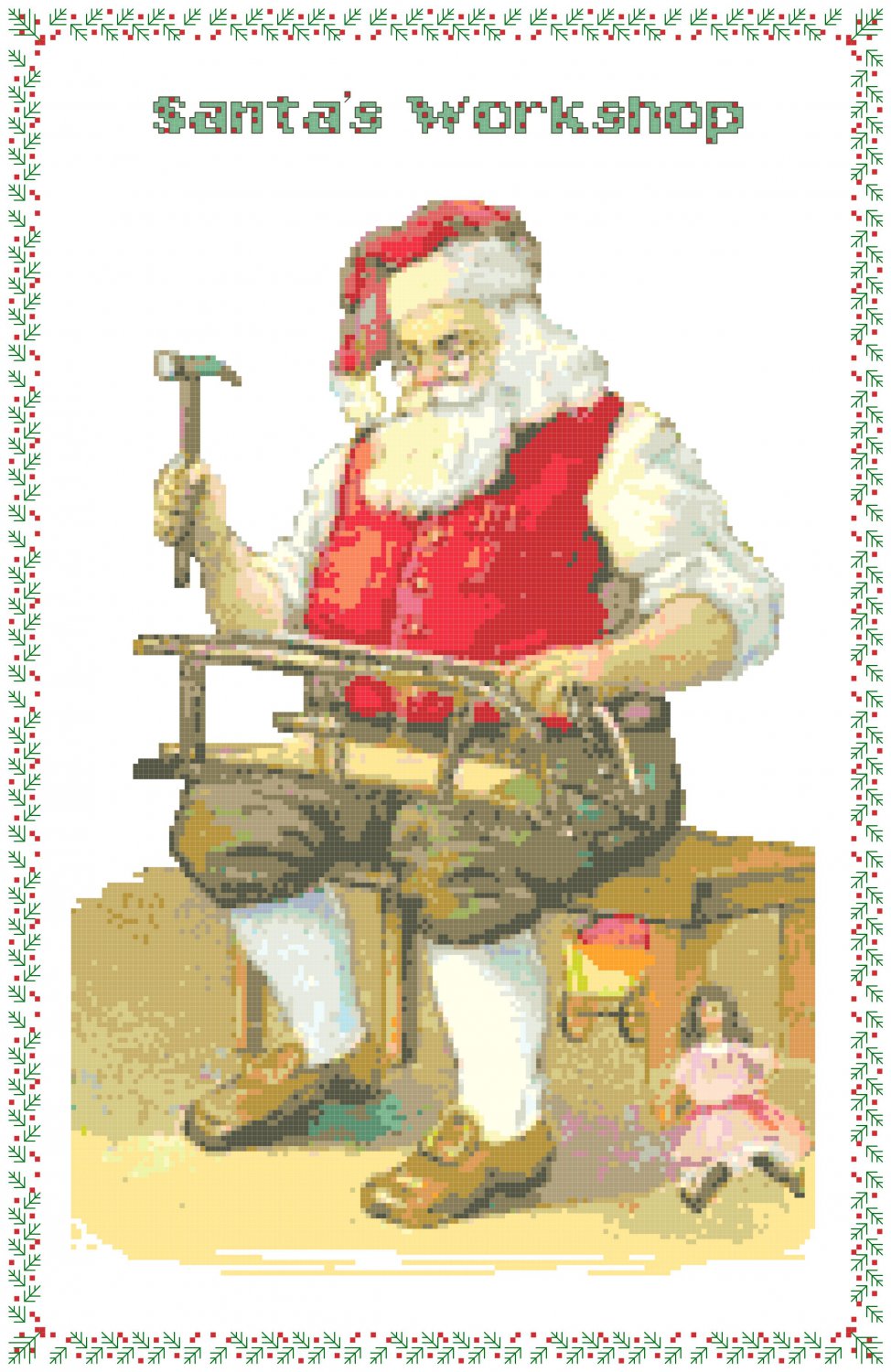 Santa's Workshop Pattern Chart Graph