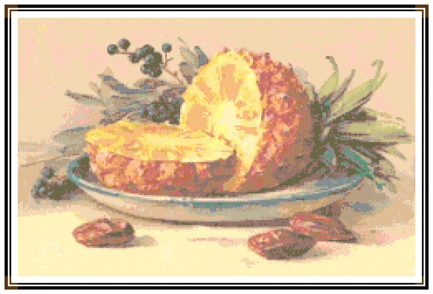 Pineapple and Dates Pattern Chart Graph