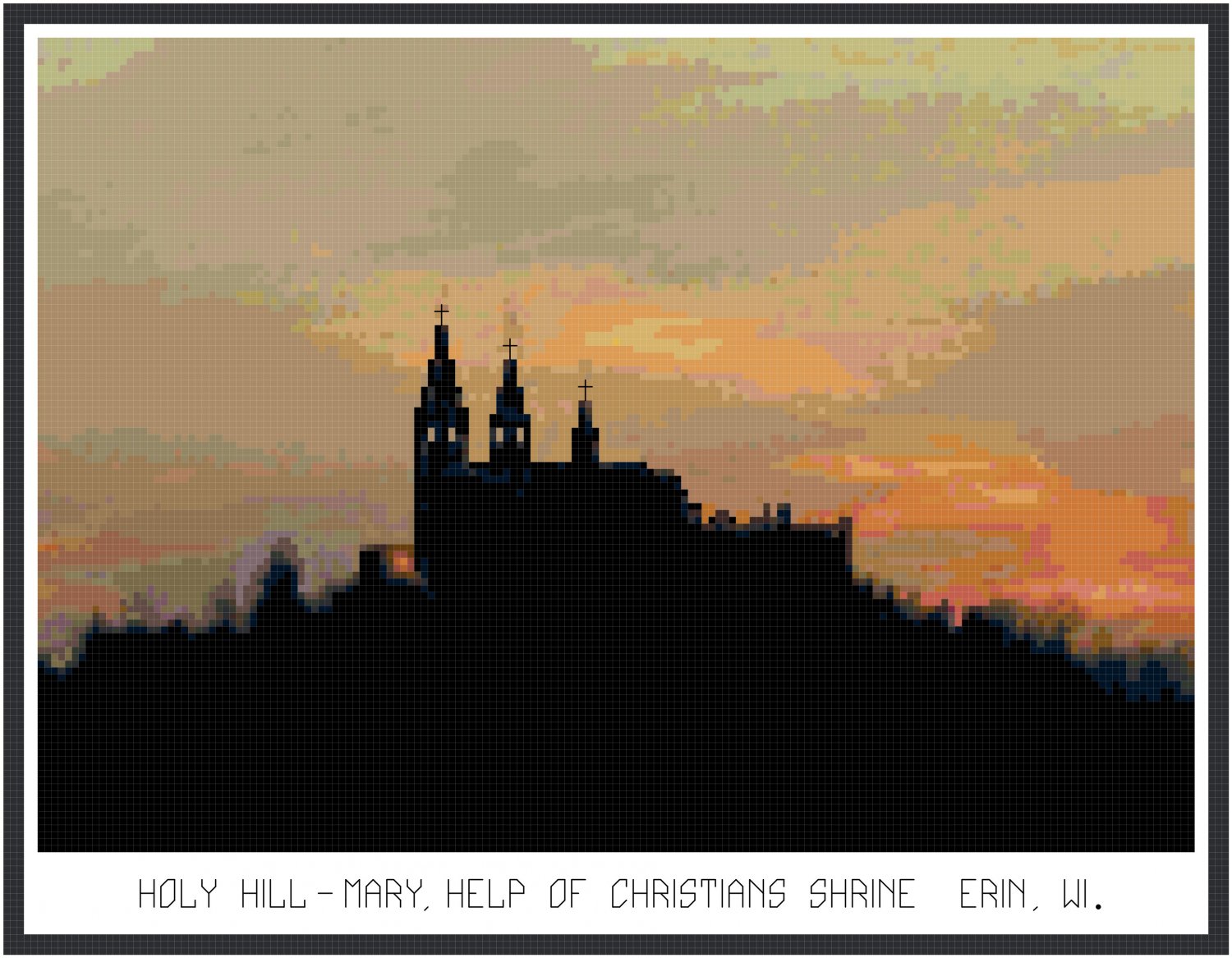 Holy Hill Nat'l Shrine Mary Help of Christians Erin, WI Cross Stitch ...