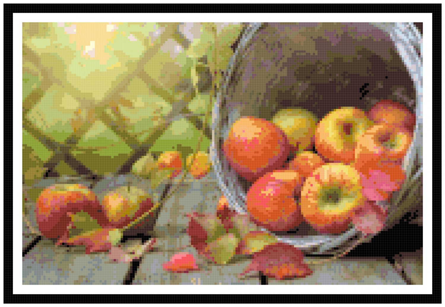 Autumn Apple Harvest Pattern Chart Graph