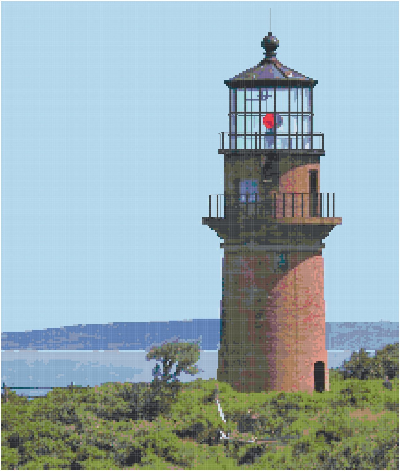 Gay Head Lighthouse, MA Pattern Chart Graph