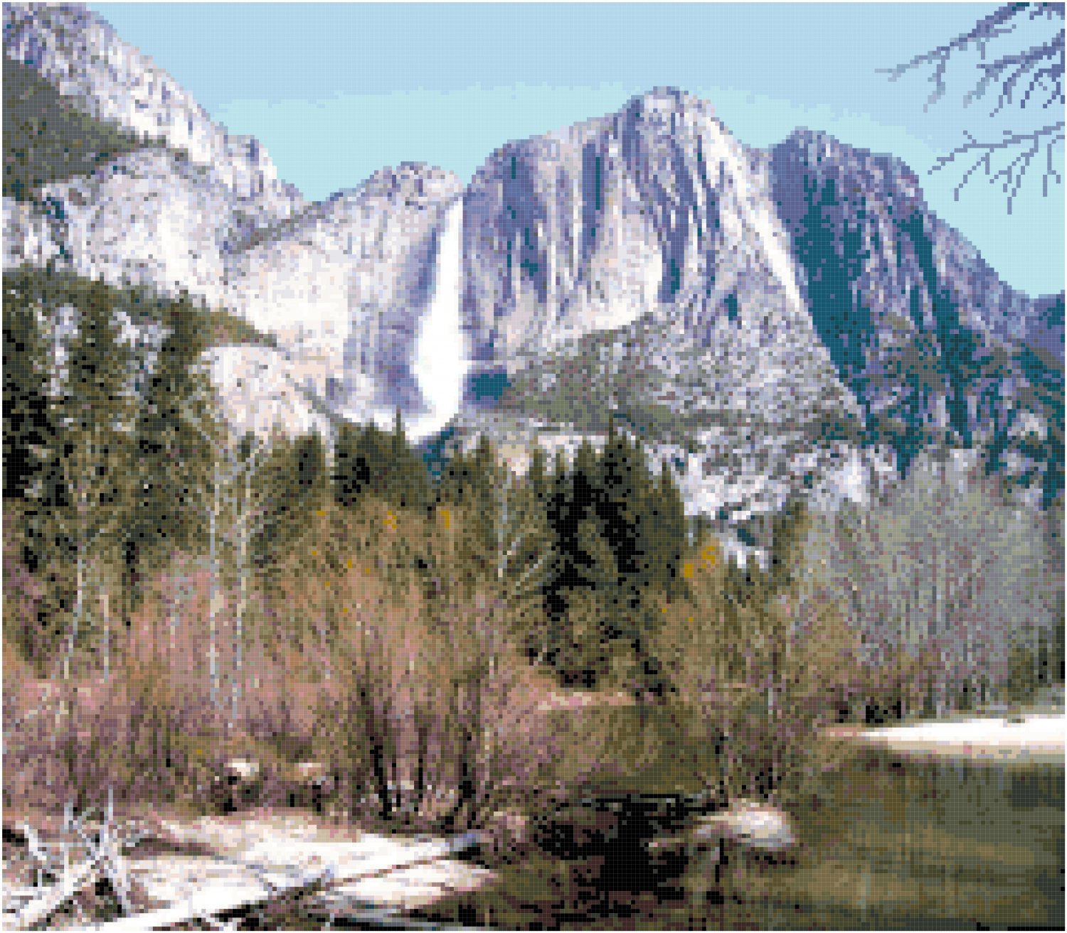 Yosemite Falls Pattern Chart Graph