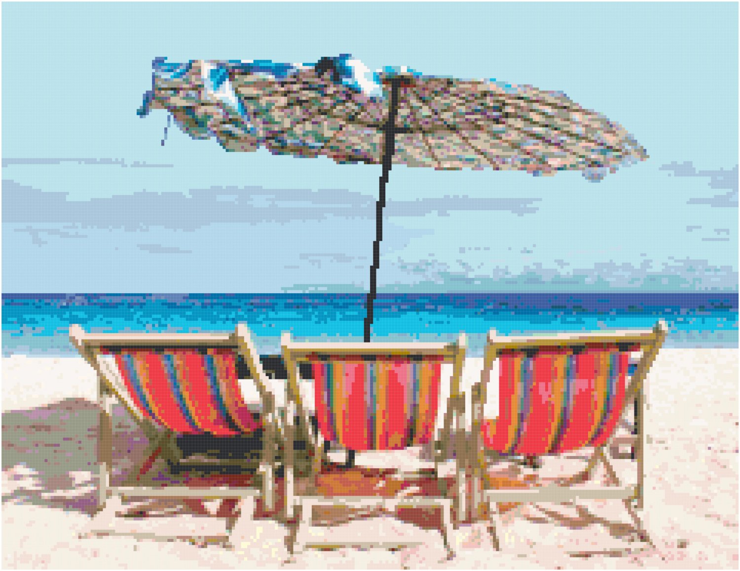 Beach Chairs Pattern Chart Graph