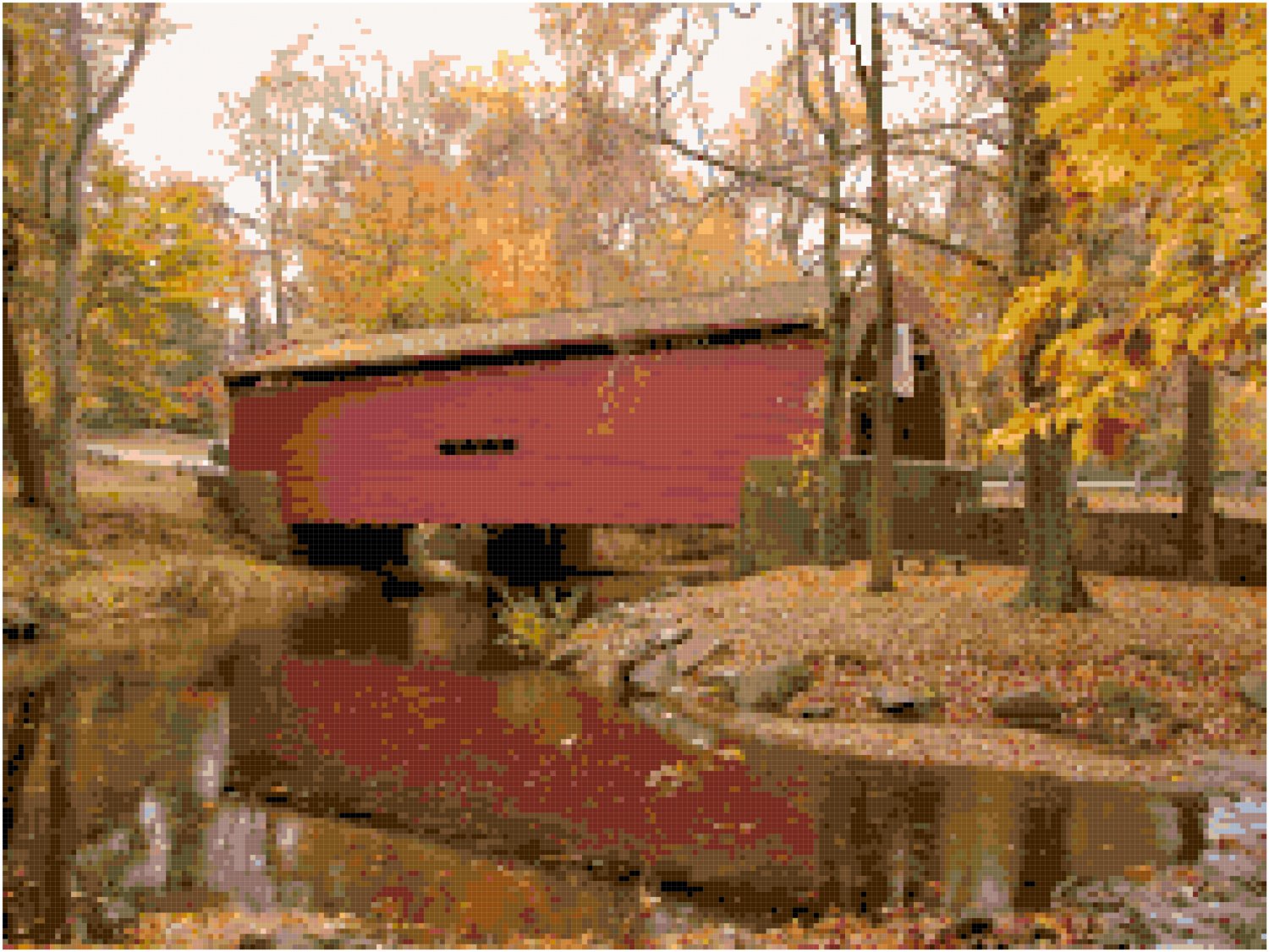 Bartrams Covered Bridge Pattern Chart Graph