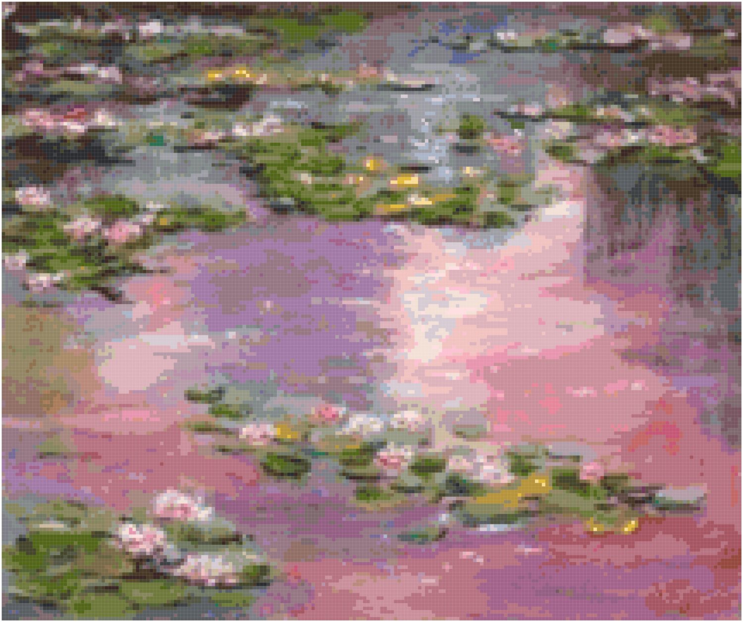 Monet's Waterlilies 1905 Pattern Chart Graph