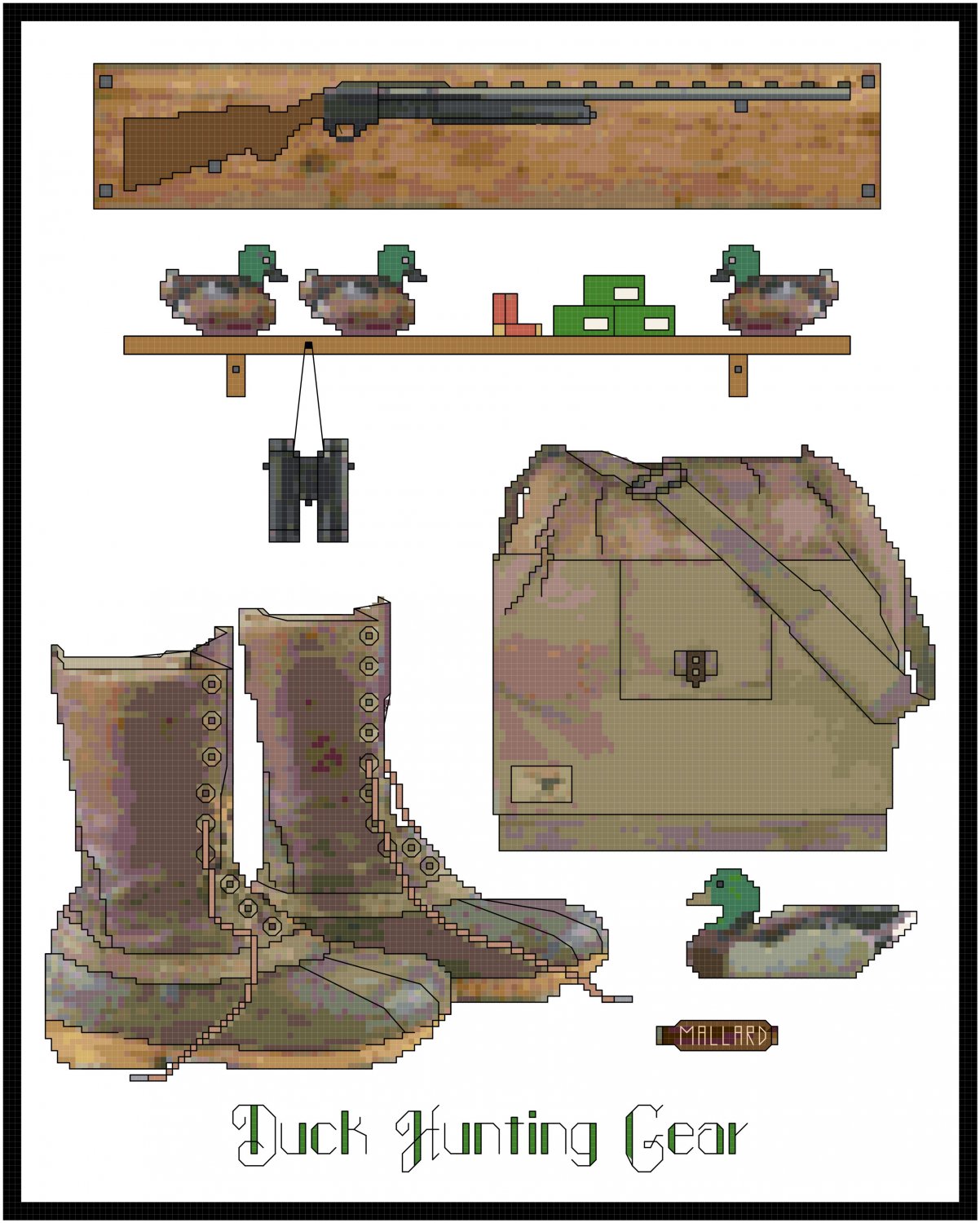 Duck Hunting Gear Pattern Chart Graph