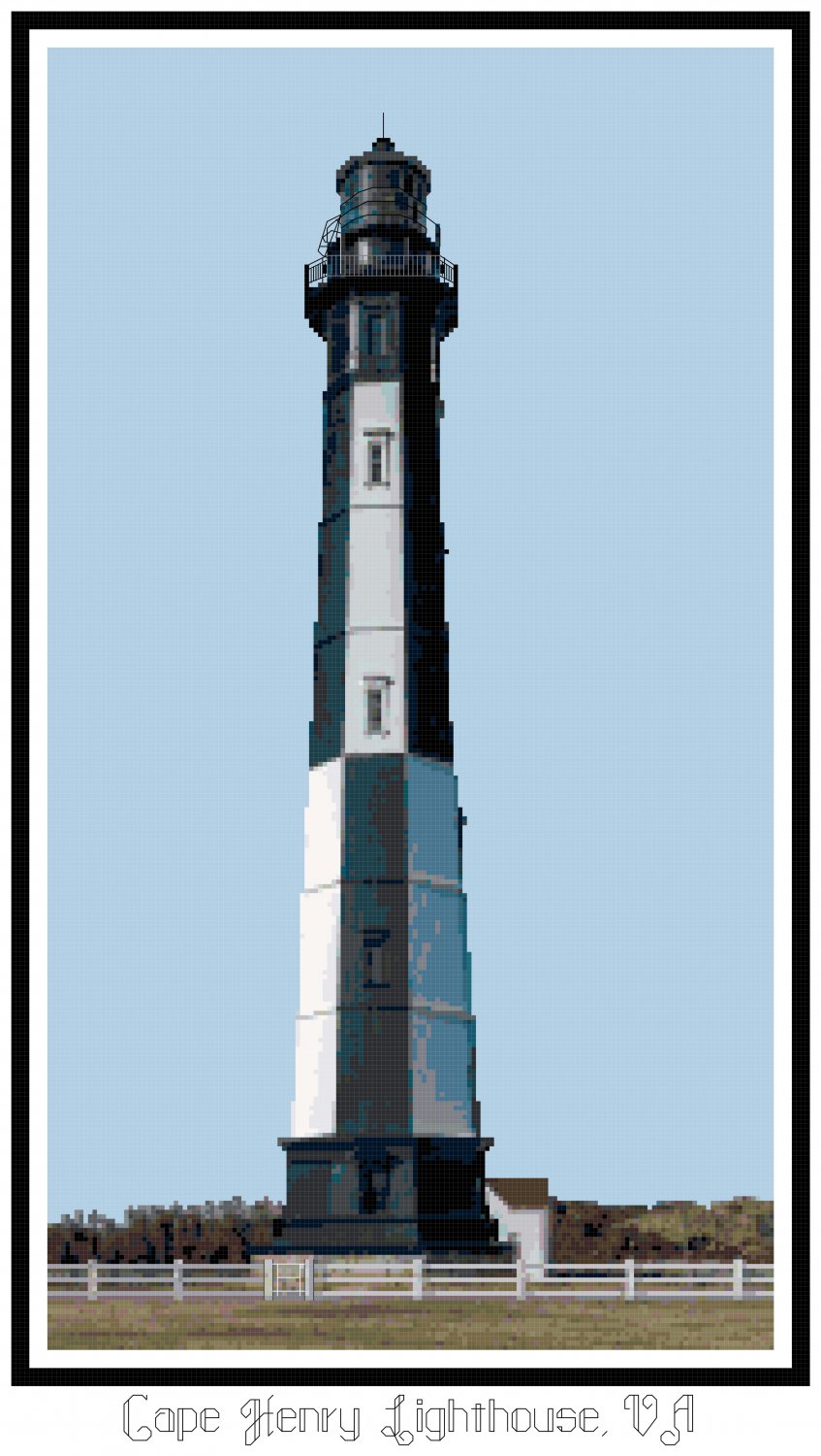 Cape Henry Lighthouse, VA Pattern Chart Graph