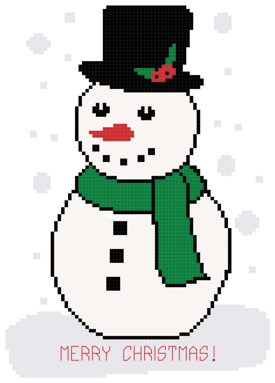 SNOWMAN Quick and Easy Pattern Chart Graph