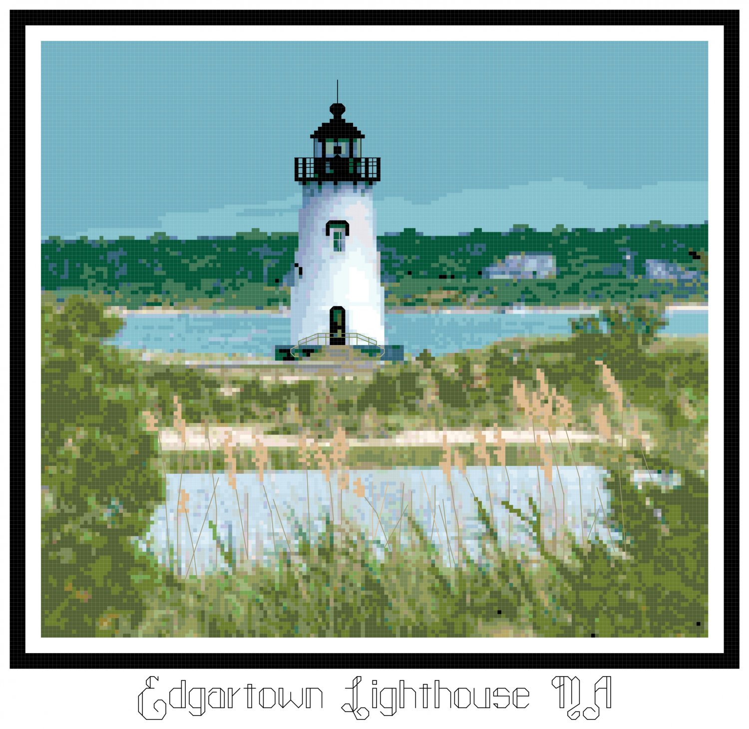 Edgartown Lighthouse, MA Pattern Chart Graph
