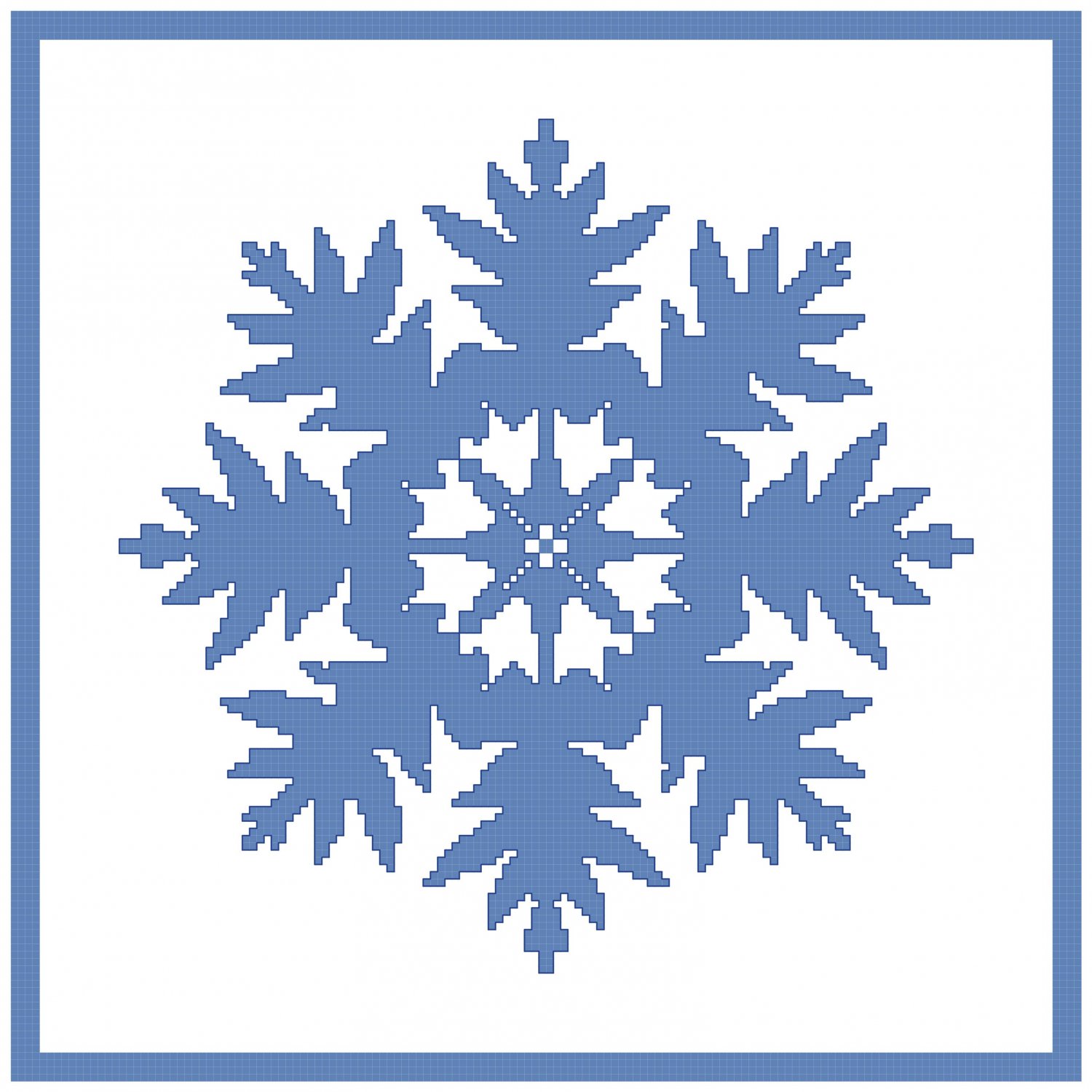 Blue Snowflake 1 Pattern Chart Graph