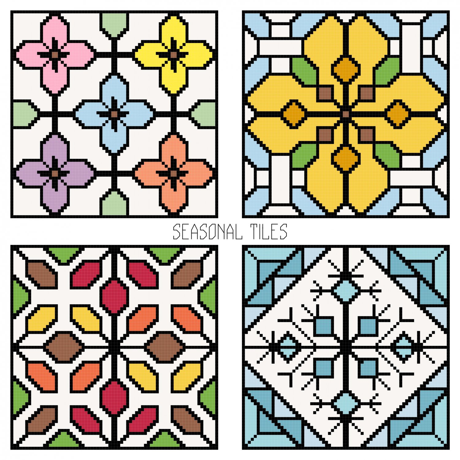 Seasonal Tile Design Pattern Chart Graph