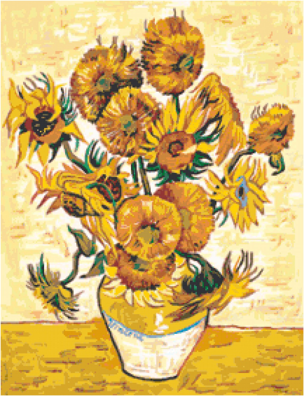 Van Gogh - Sunflowers 2 Pattern Chart Graph