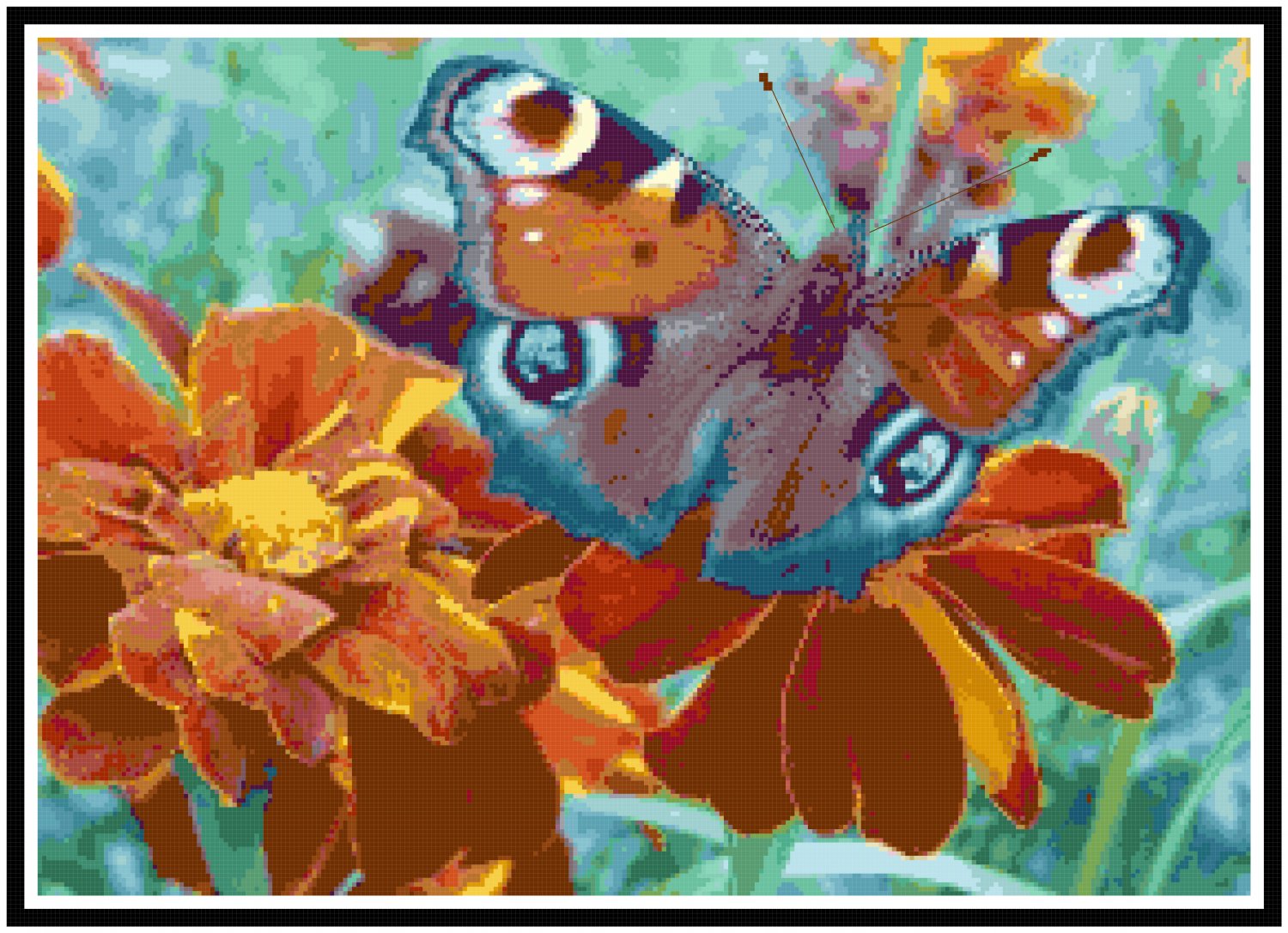 Beautiful Butterfly 2 Pattern Chart Graph