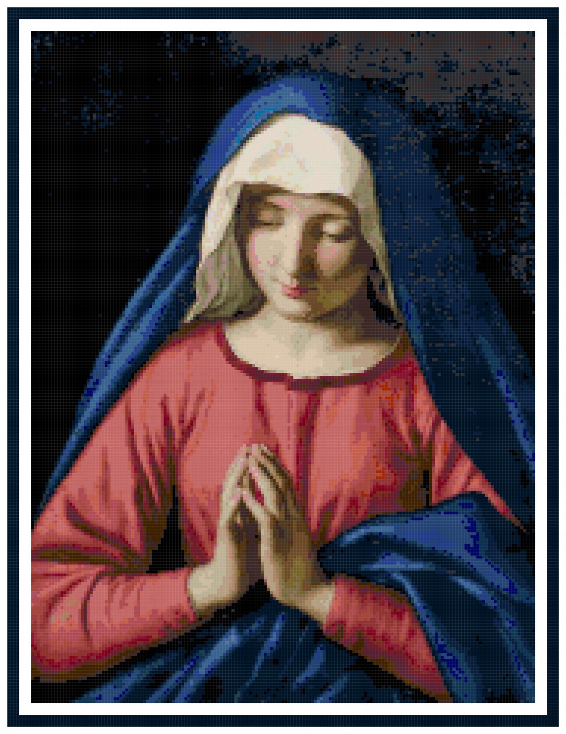 Virgin Mary in Prayer Pattern Chart Graph