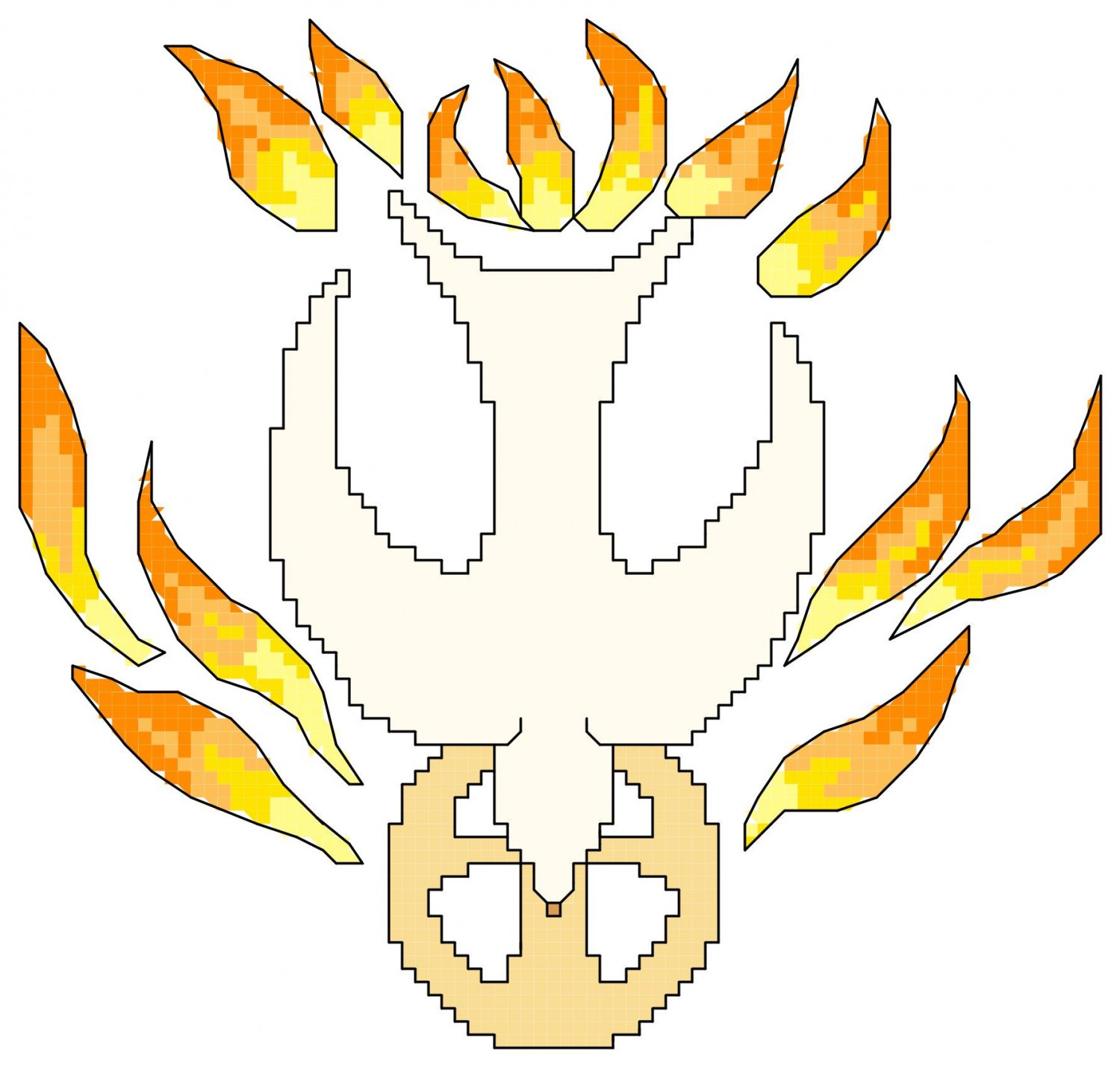 Holy Spirit with Fire Symbol Pattern Chart Graph