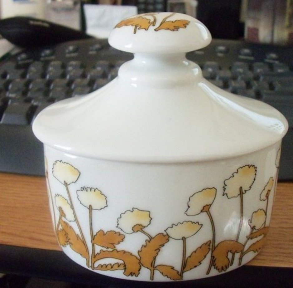 White Porcelain Oval Shaped Floral Vanity Jar Trinket Box or Vanity Jar ...