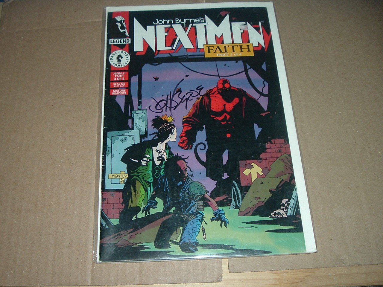 SIGNED John Byrne's Next Men #21 (FULL COLOR INTRO OF Mike Mignola's ...