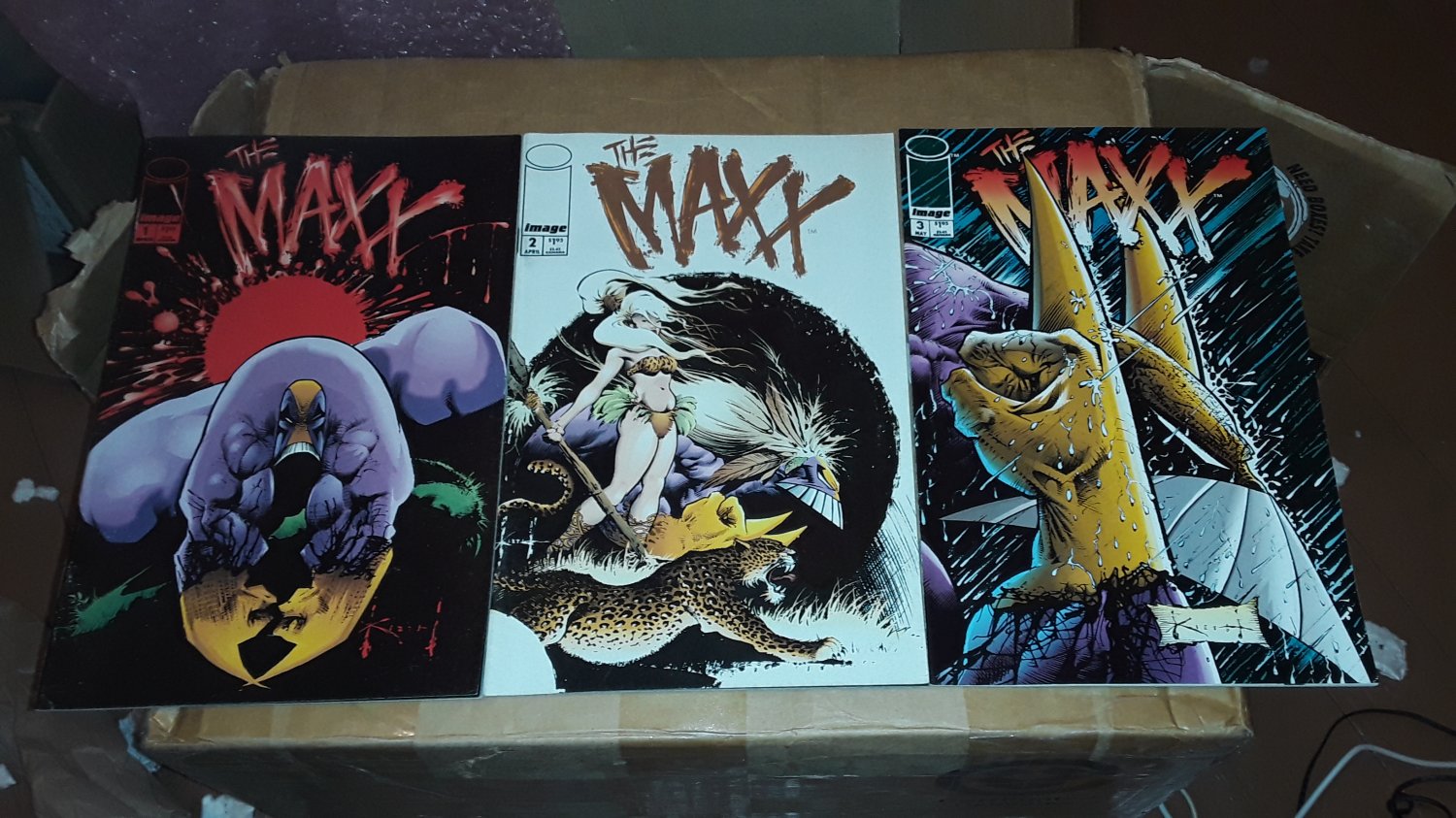 The Maxx #1, 2, and 3 from Sam Kieth in 1993 by Image Comics