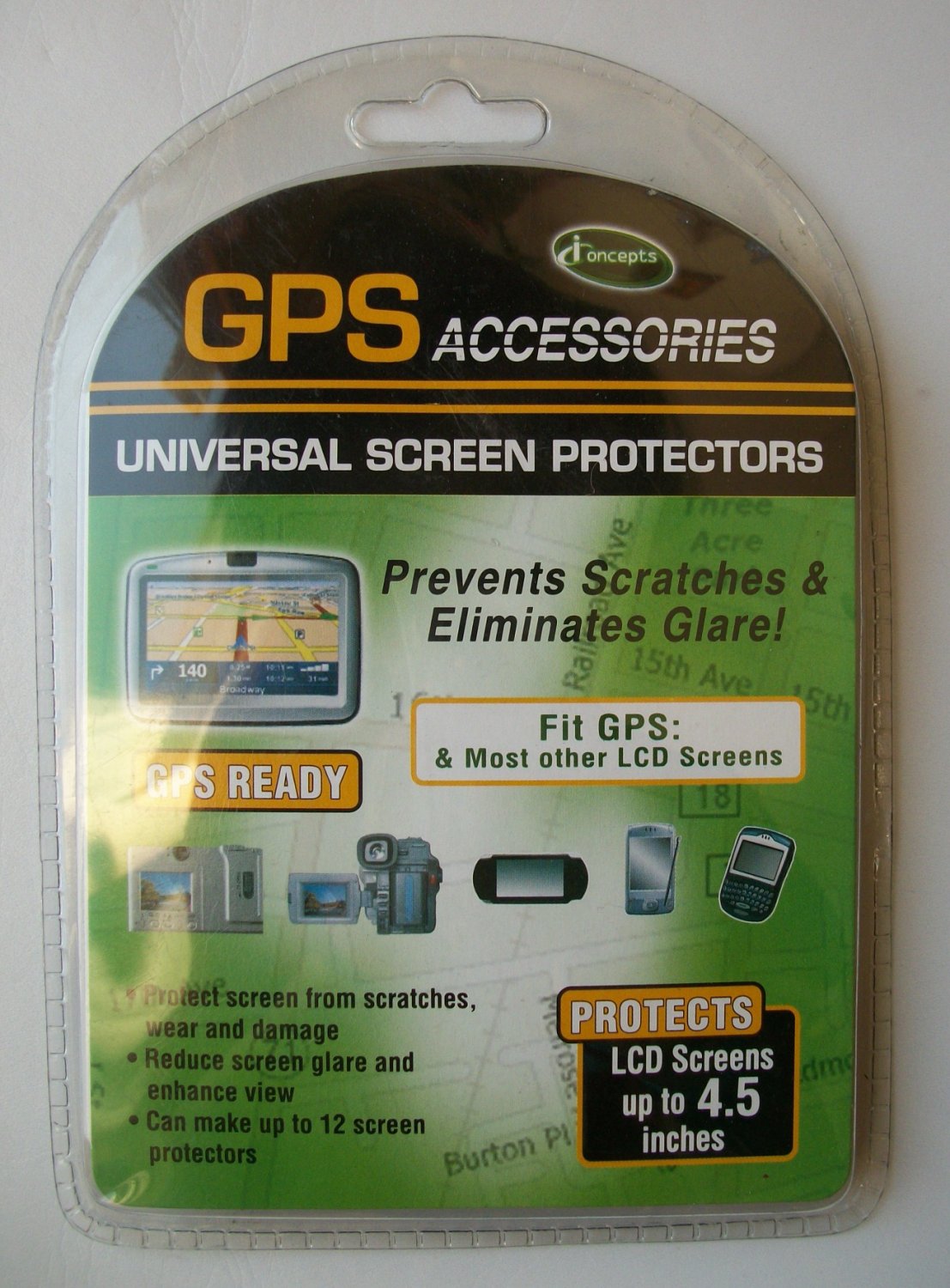 NEW NIP GPS ACCESSORIES I CONCEPTS UNIVERSAL SCREEN PROTECTOR 4.5 ...