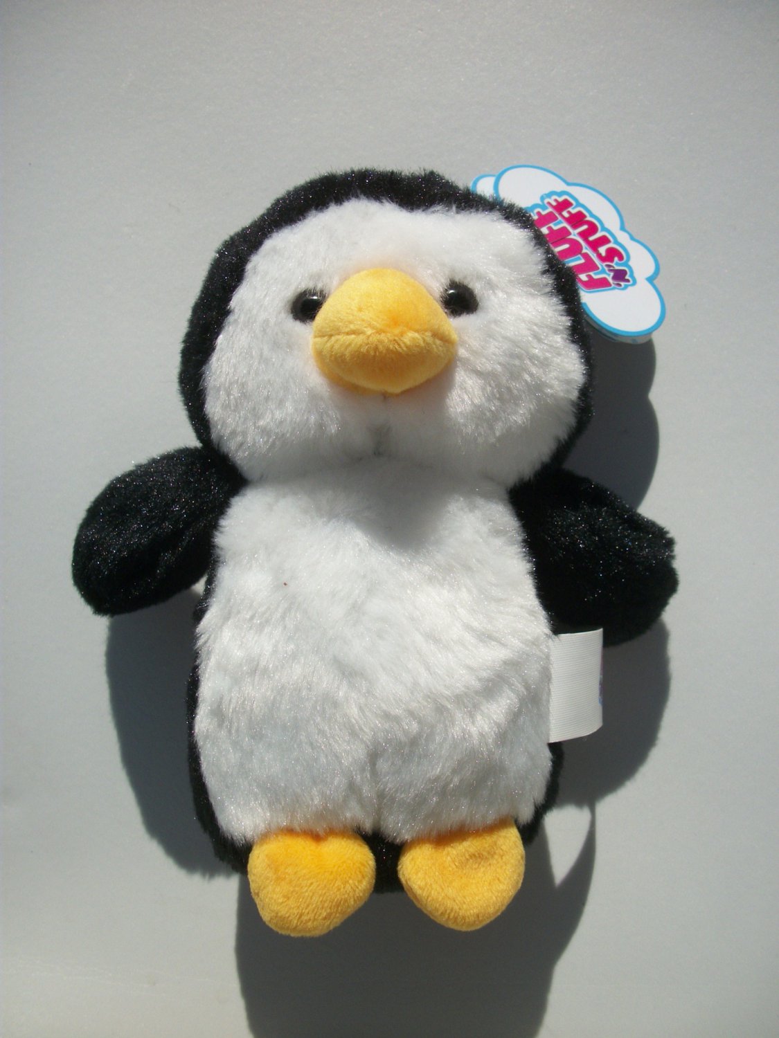 Fluff N Stuff SLIPPY Penguin Bird Black White Beanbag 6" Plush Stuffed Toy