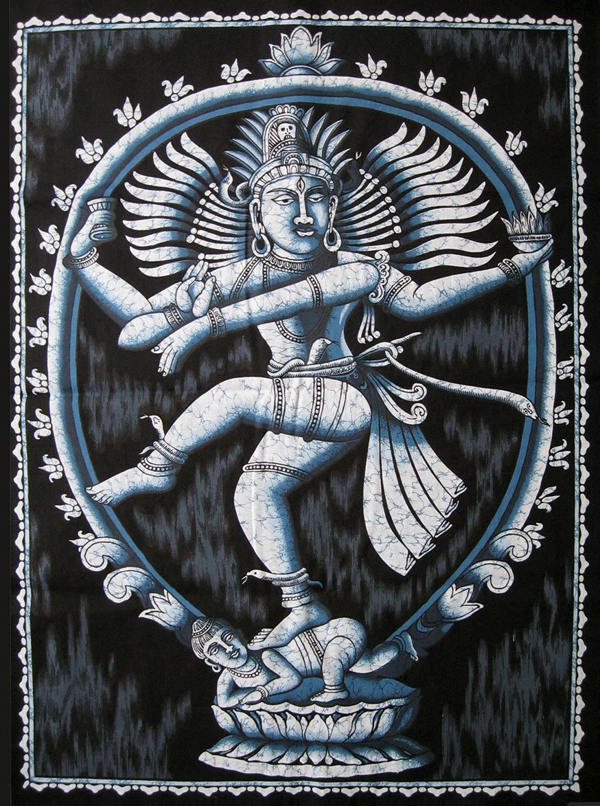 hindu nataraj lord shiva dance natraj nataraja batik wall hanging ...