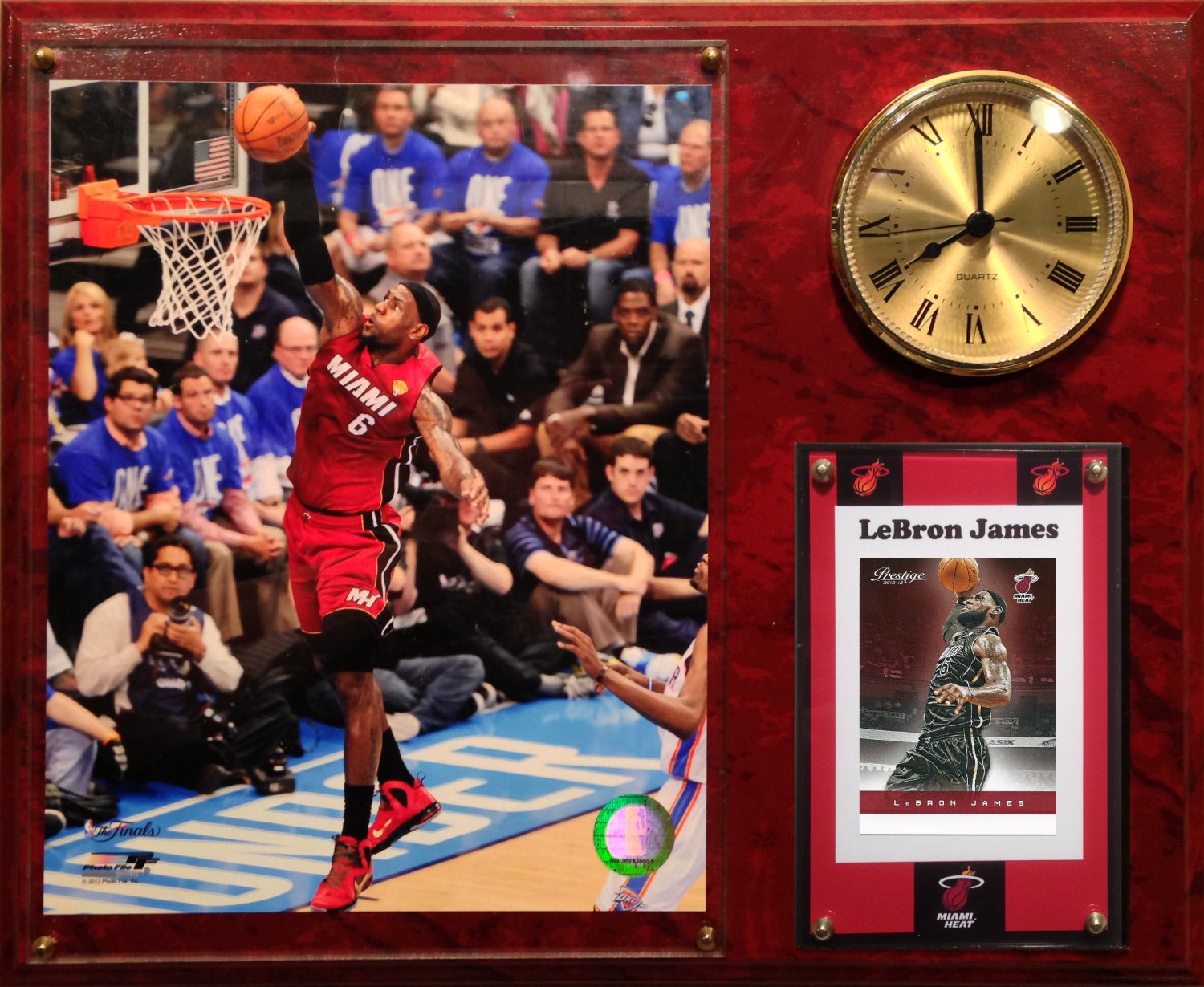 LeBron James Miami Heat Photo Plaque clock.