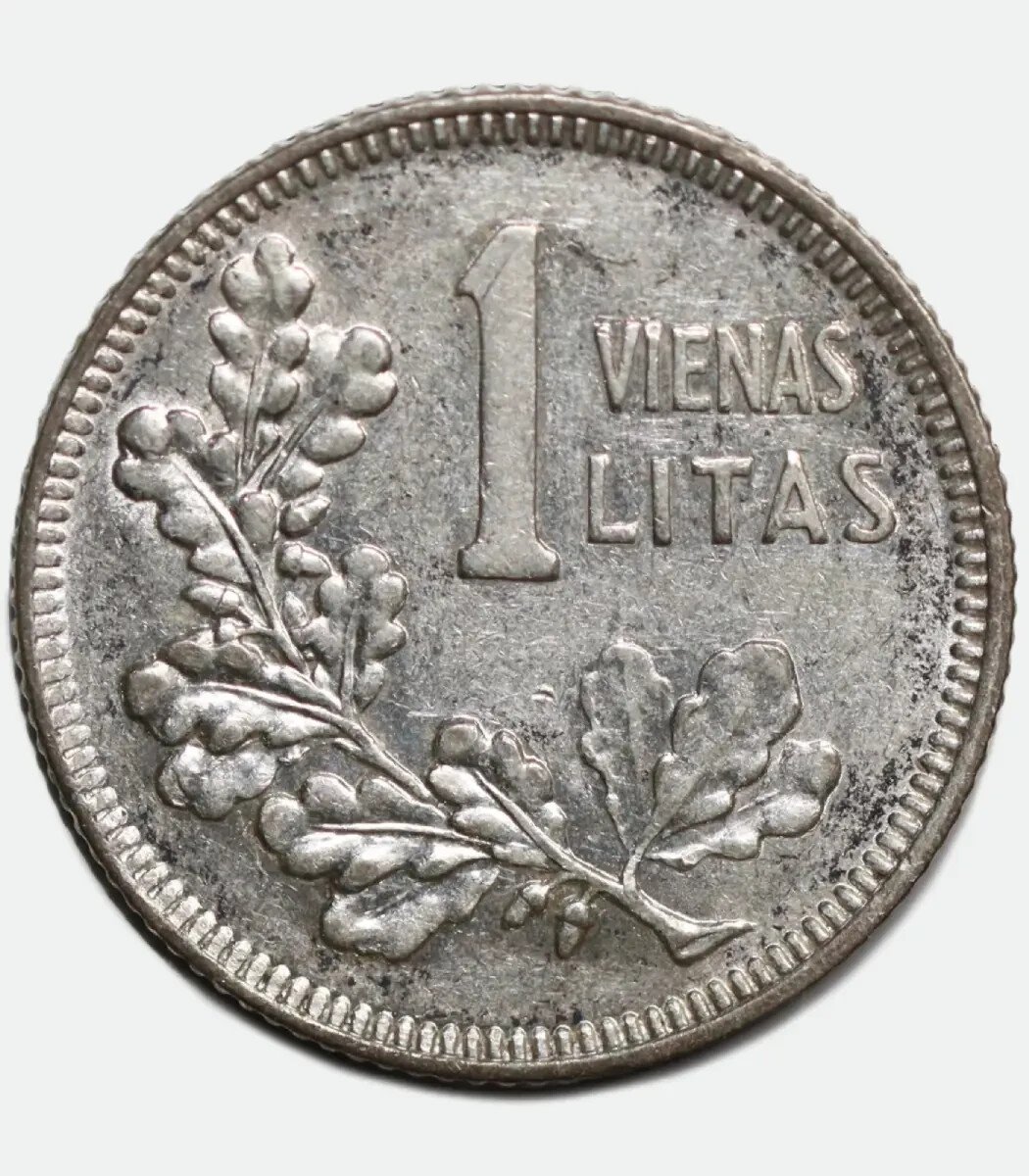 XF 1936 Lithuania 1 Litas Silver Coin - – Mare Variety (Kumelė)
