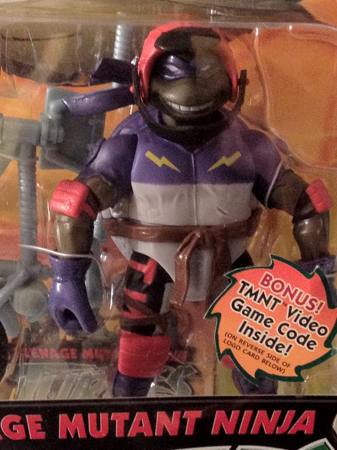 Playmates Teenage Mutant Ninja Turtles Biker Don Bike Riding Turtle ...