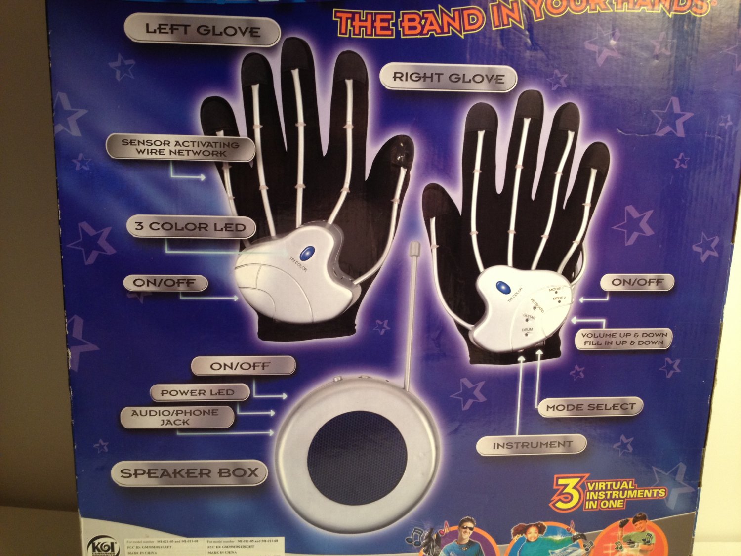 Hand Band Virtual #Instruments 3 in1 Band #Drums Electric #Guitar # ...