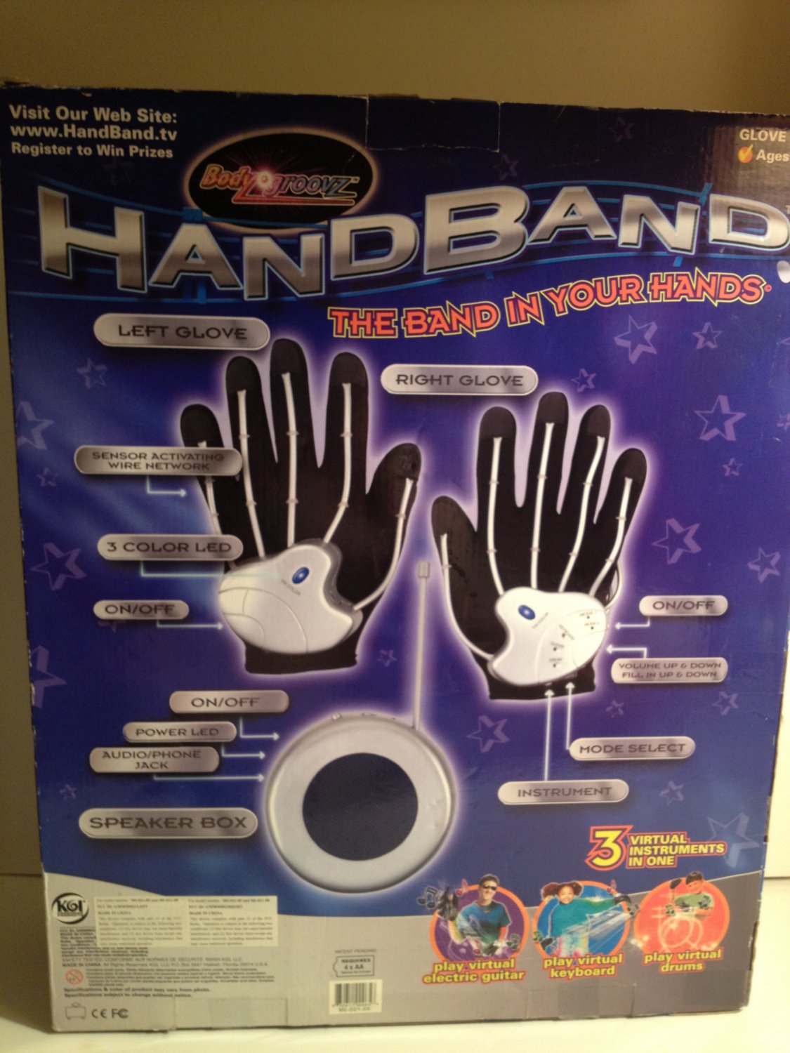 Hand Band Virtual #Instruments 3 in1 Band #Drums Electric #Guitar # ...
