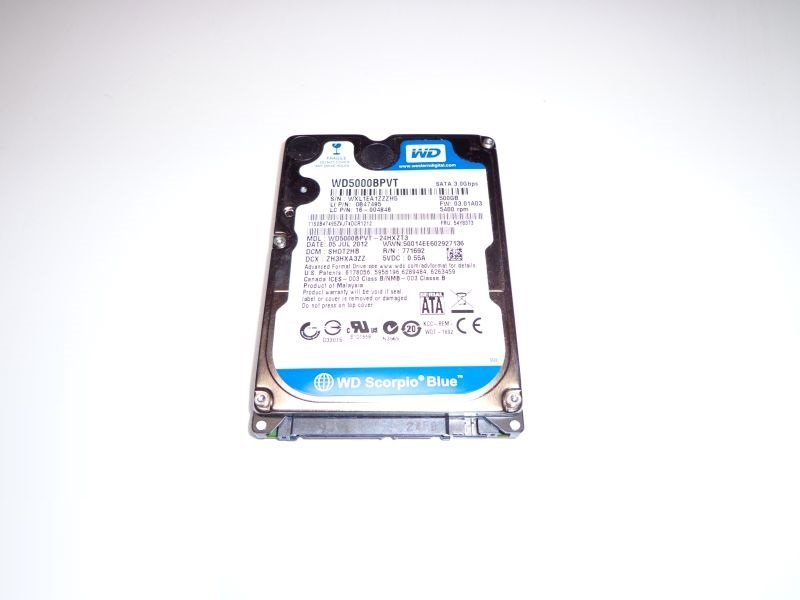 Western Digital WD 500GB WD5000BPVT SATA 5400 RPM 2.5" Notebook Hard ...
