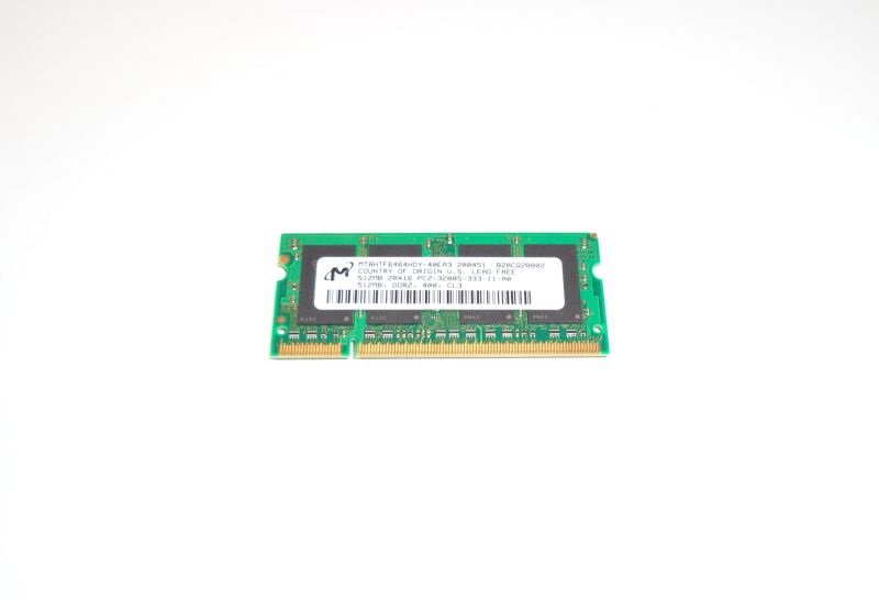 Micron 512MB PC2-3200S DDR2 200-Pin MT8HTF6464HDY-40EA3 SODIMM RAM Memory