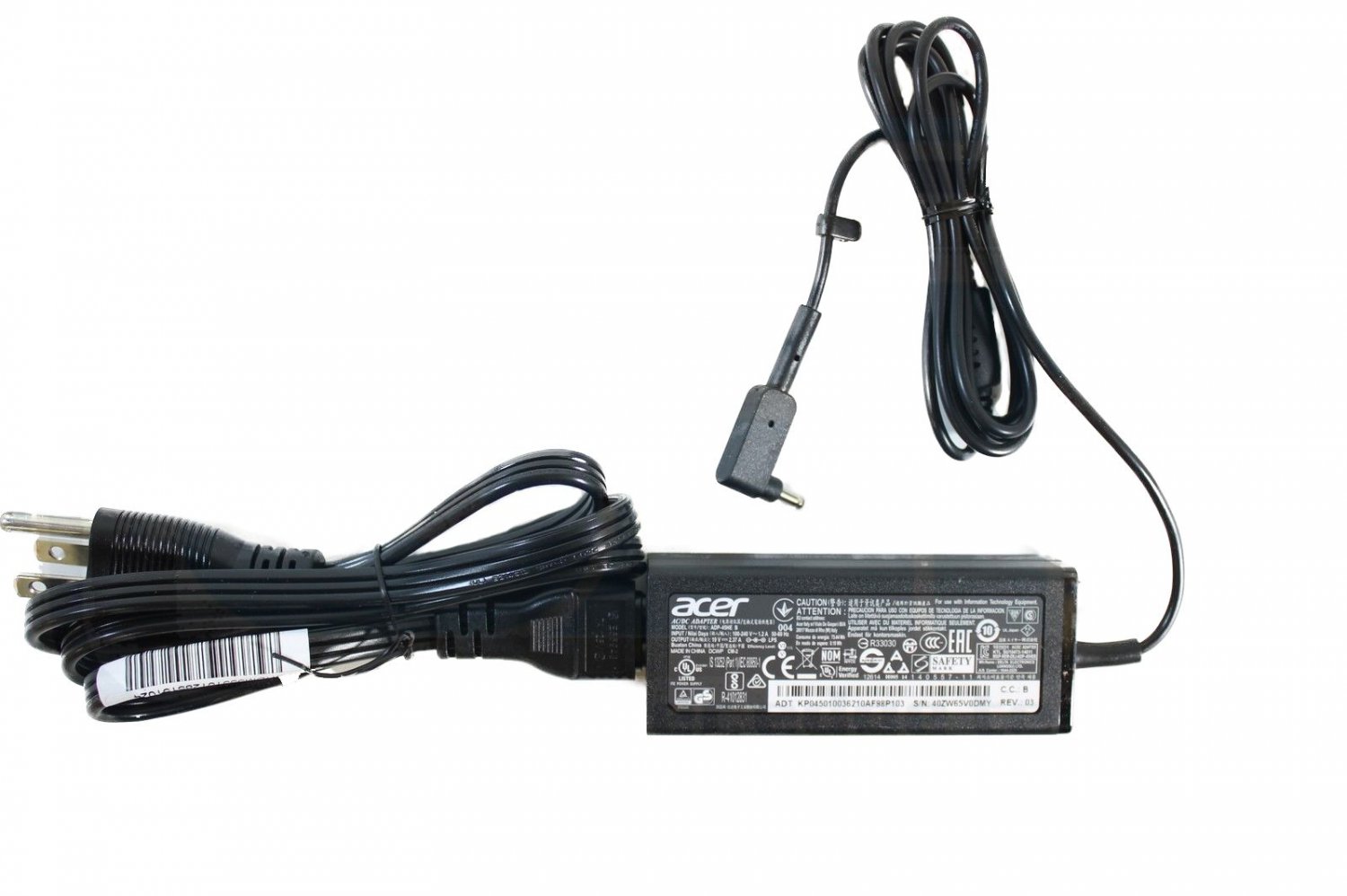 Original OEM ACER ASPIRE ADP-45HE B REV 03 45 Watt 19V 2.37A Notebook ...