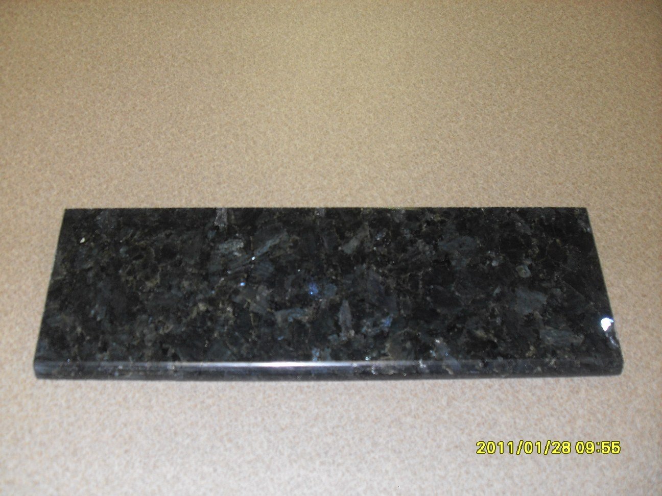 Granite Edge Piece 12x2x3/8 EMERALD PEARL BULLNOSE