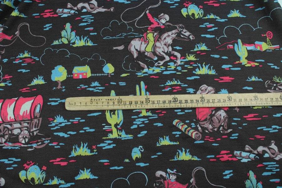 Cowboy Black 1 M Textured Jacquard Cotton ~ Cath Kidston