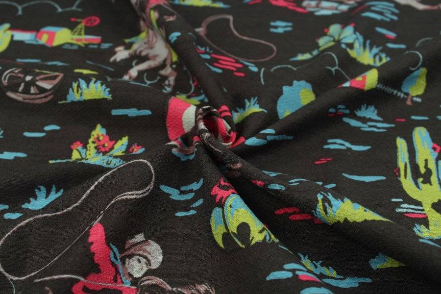 Cowboy Black 1 M Textured Jacquard Cotton ~ Cath Kidston
