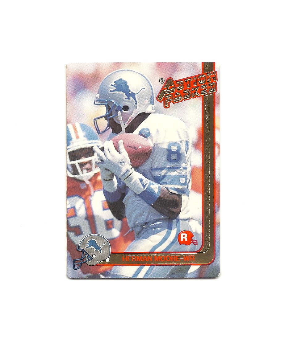 Herman Moore 1991 Action Packed Rookie Update #1 Detroit Lions