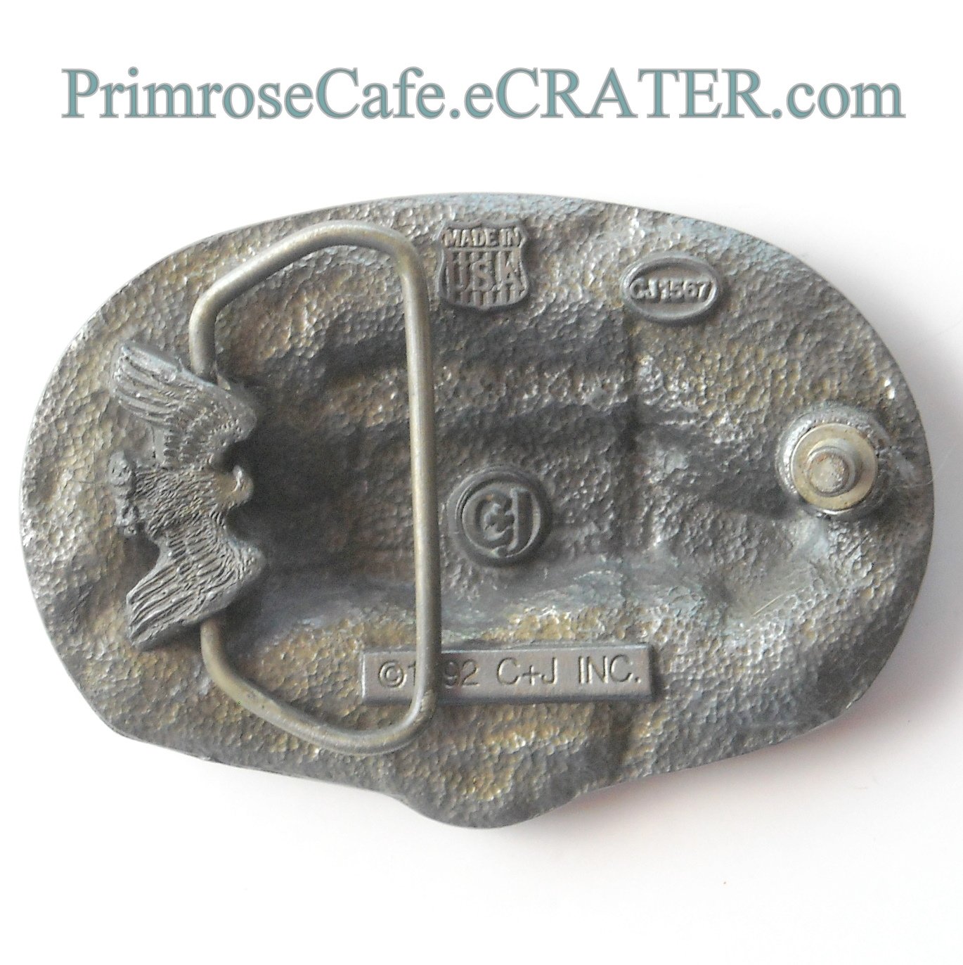 Race Car 92 C+J 1992 Nascar Pewter Belt Buckle # 2