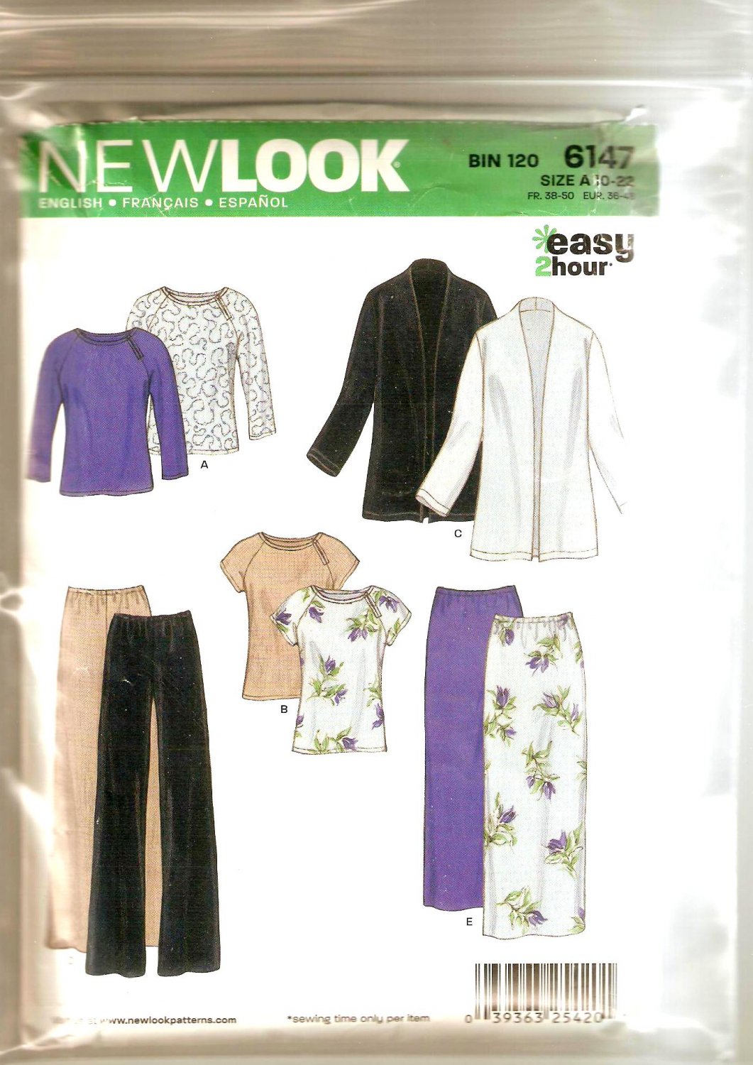 Misses Wardrobe 10 12 14 16 18 20 22 Simplicity New Look Sewing Pattern ...