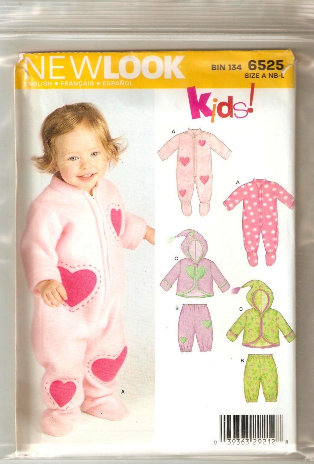Kids One Piece Jacket Trousers NB L Simplicity New Look Sewing Pattern 6525
