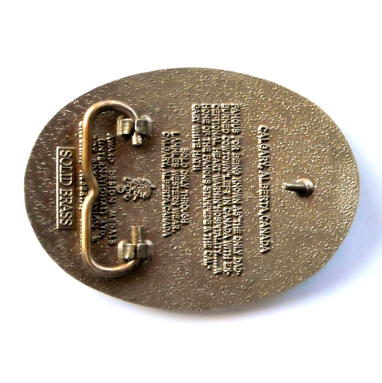 Calgary Stampede Rodeo Award Design Solid Brass belt buckle