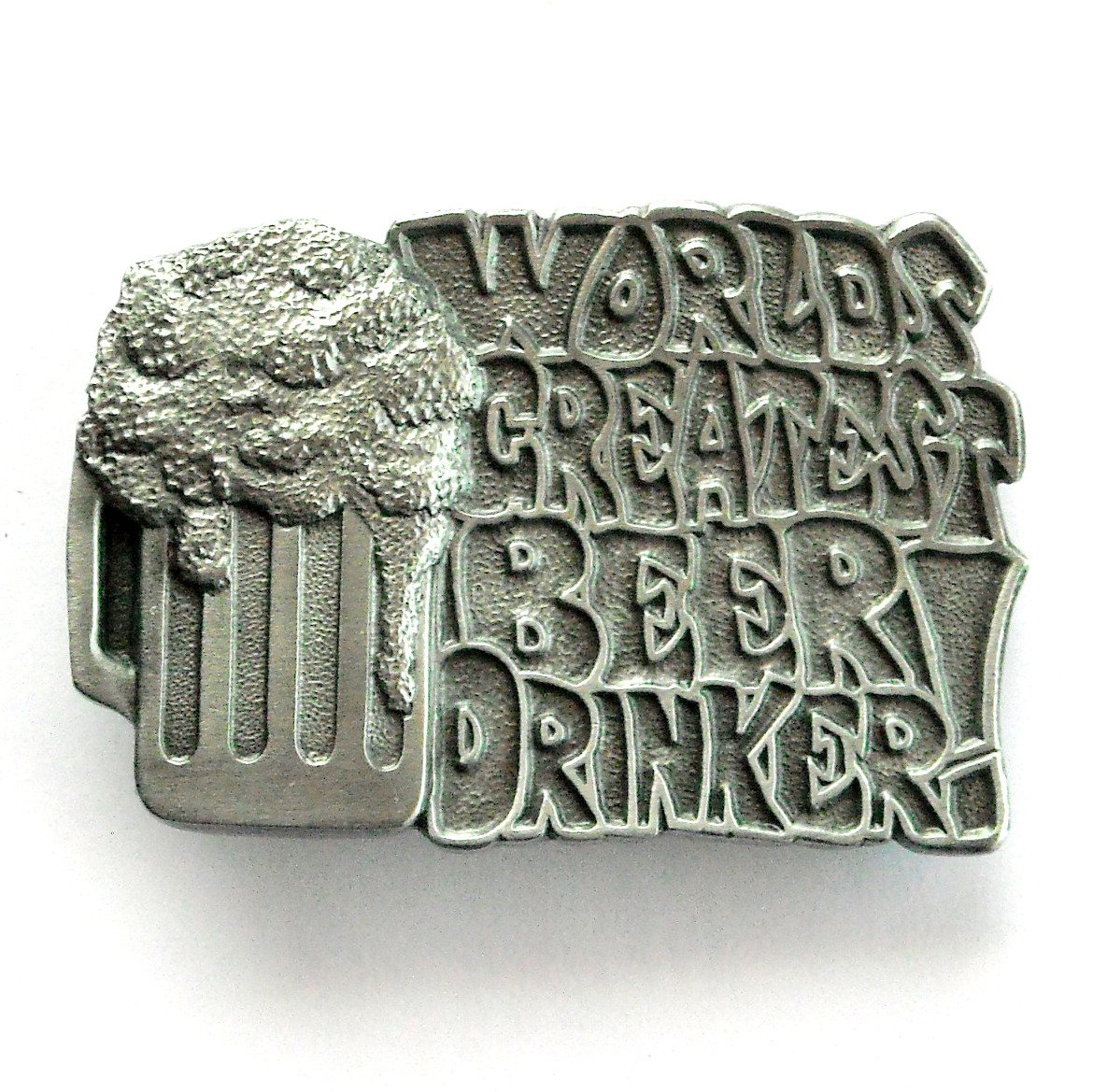 Worlds Greatest Beer Drinker American Made Belt Buckle