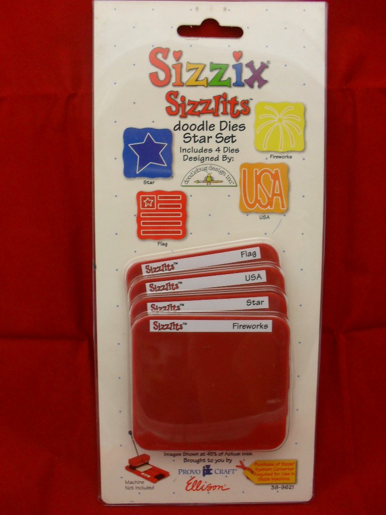 Sizzix Sizzlits Doodle Dies Star Set of 4