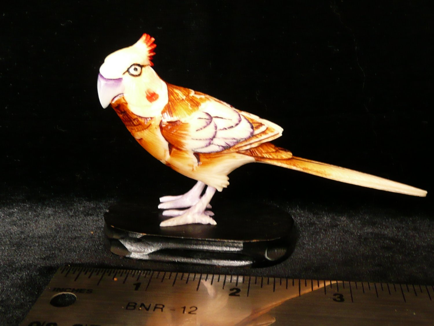 Hand carved Ivory parrot