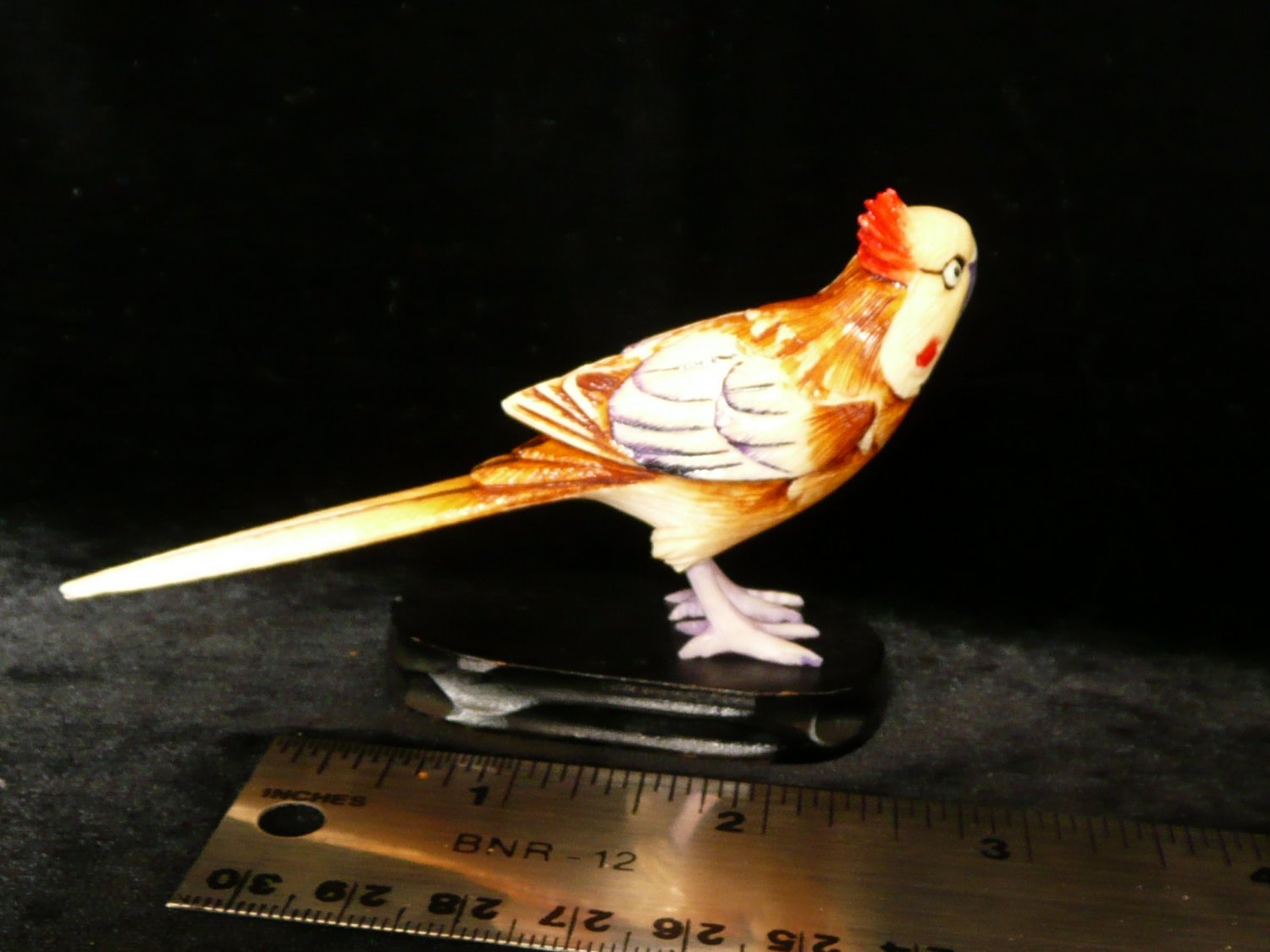 Hand carved Ivory parrot