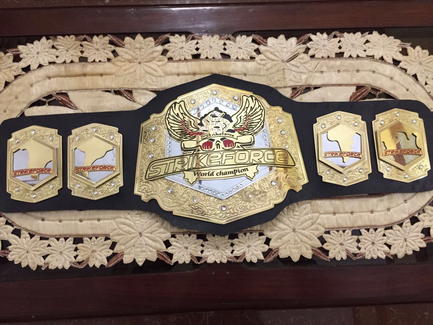 GB004 Set of belts MMA UFC Rare Hand Made Strikeforce Belts replica ...