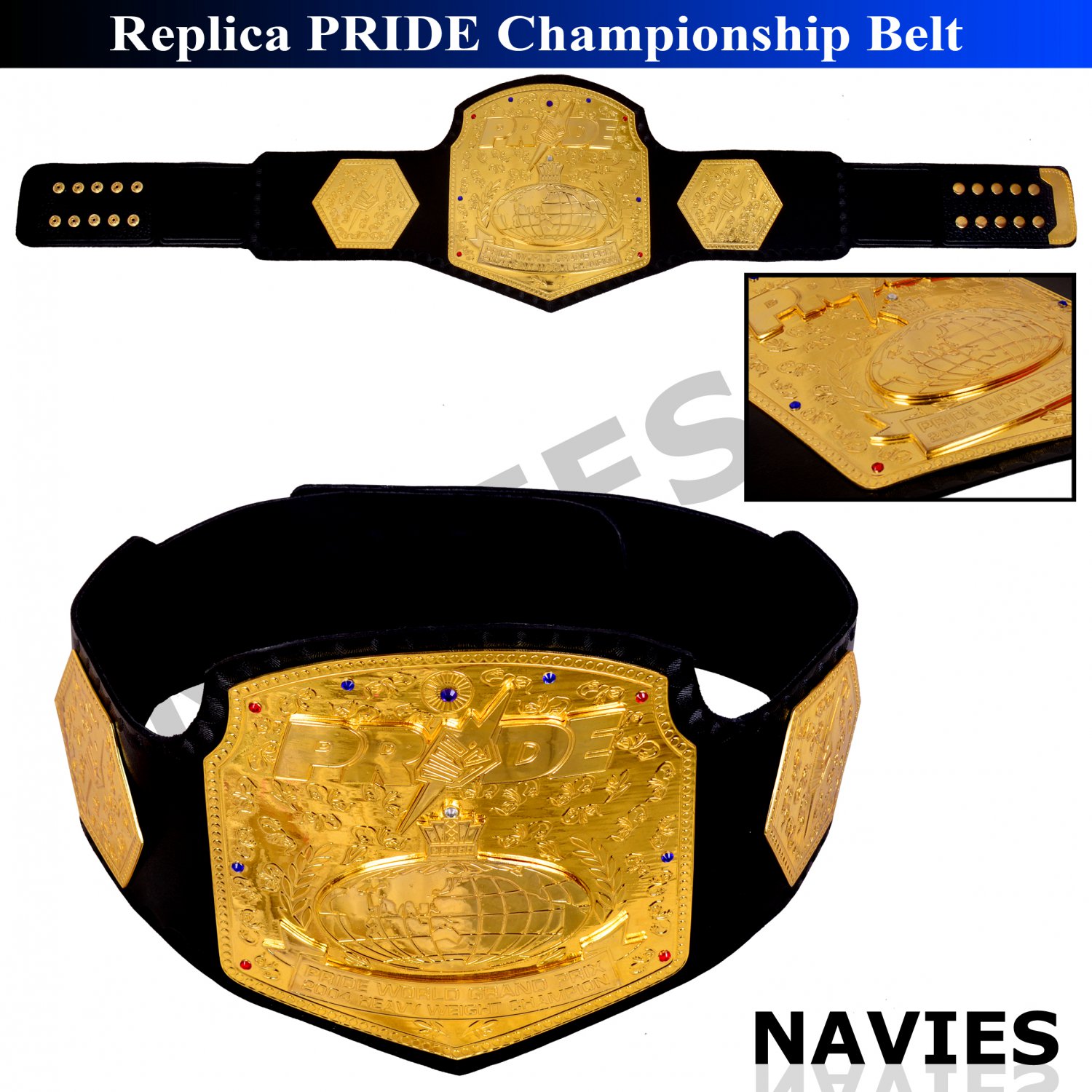 Pride Grand Prix Championship Replica Belt Adult Size & Hand Made Metal ...