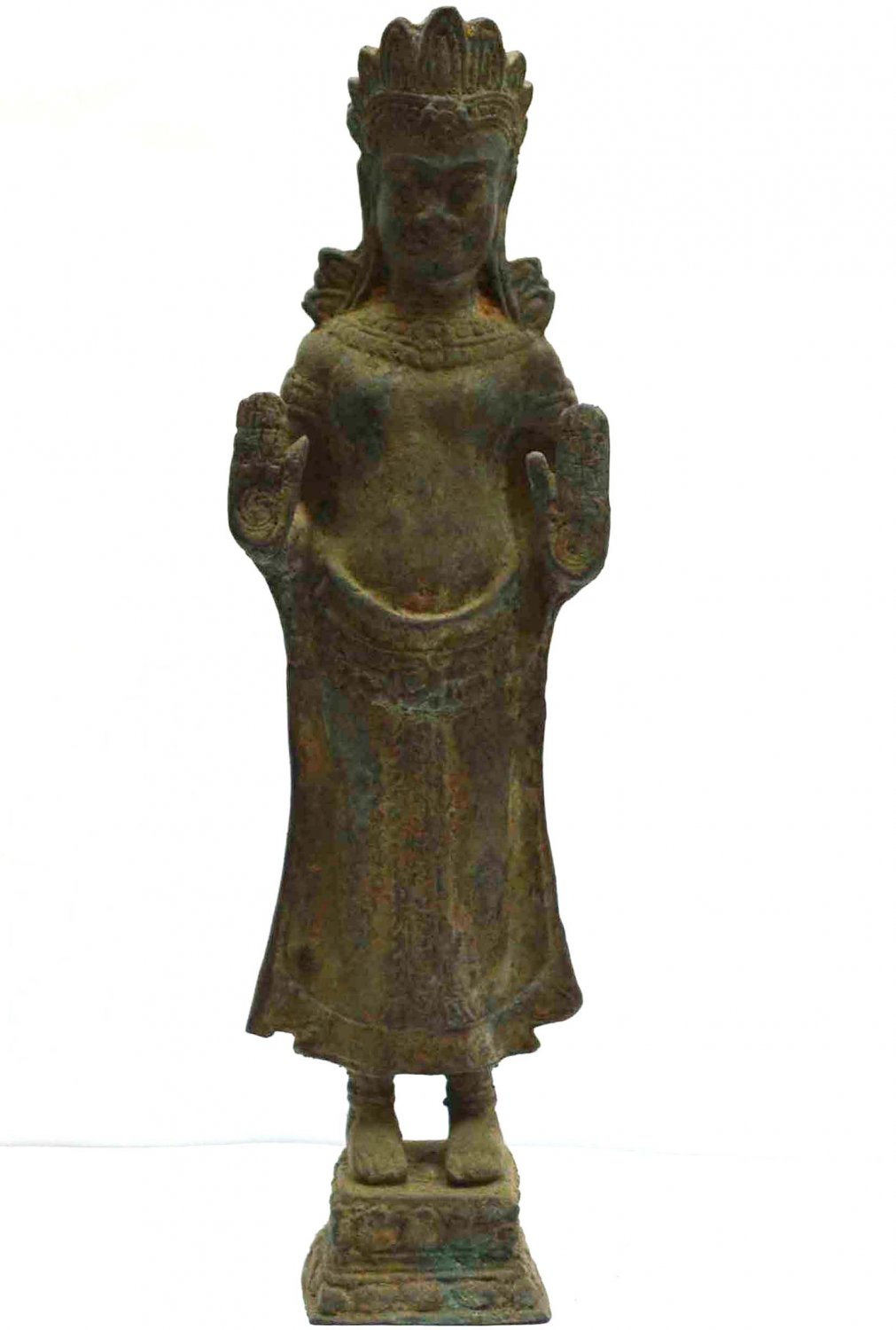 Asian Art Antique Khmer Buddha Statue Style Cambodia Angkor Wat
